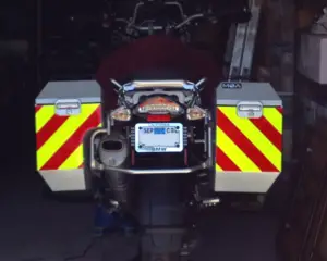 Motorcycle reflective stickers, decals and tape for increased visibility